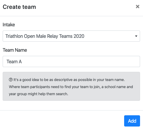 Creating a Child Team – Dash